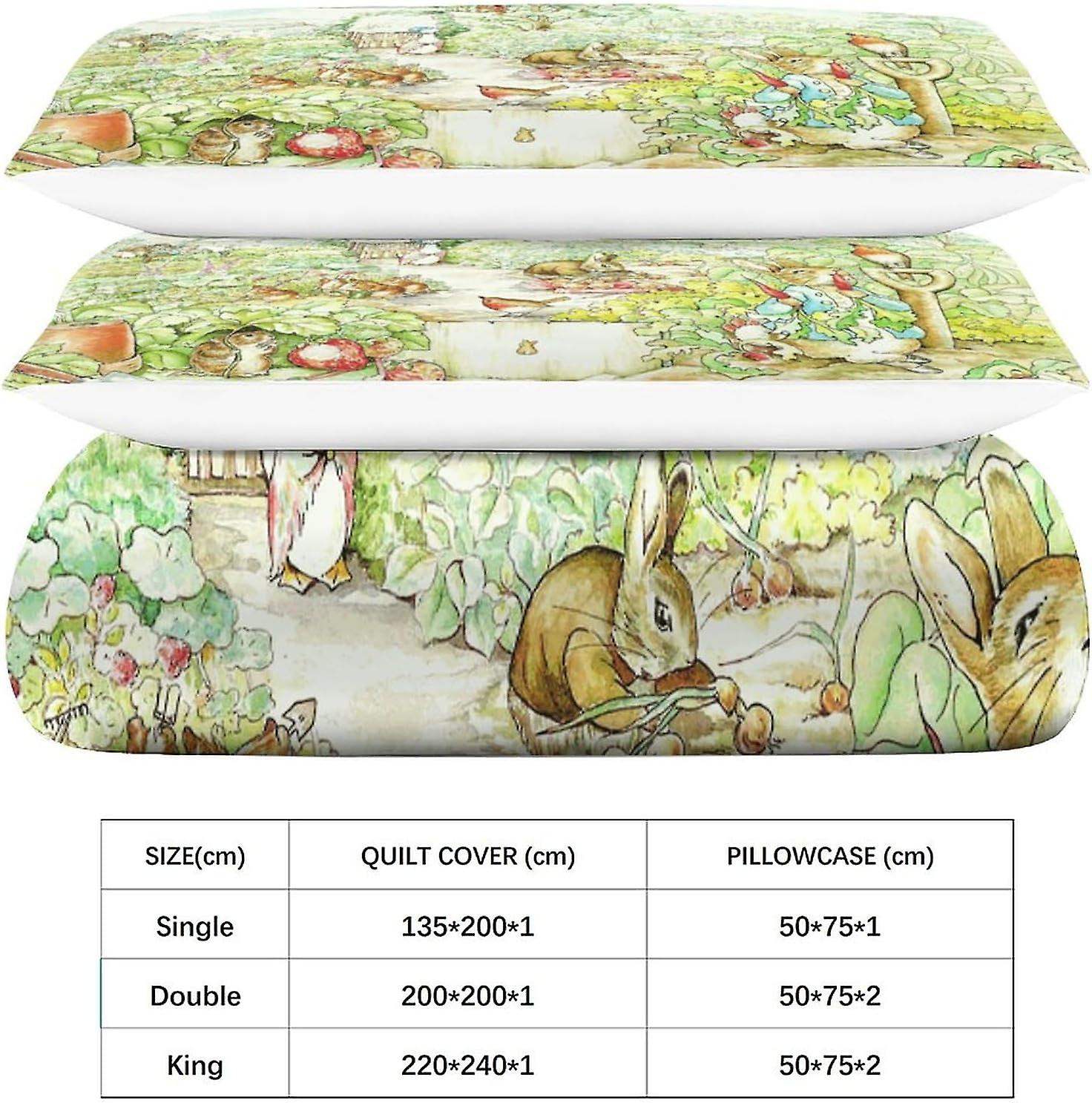 Peter Rabbit 3D Print Duvet Cover Set Bedding Sets with Hidden Zipper ...