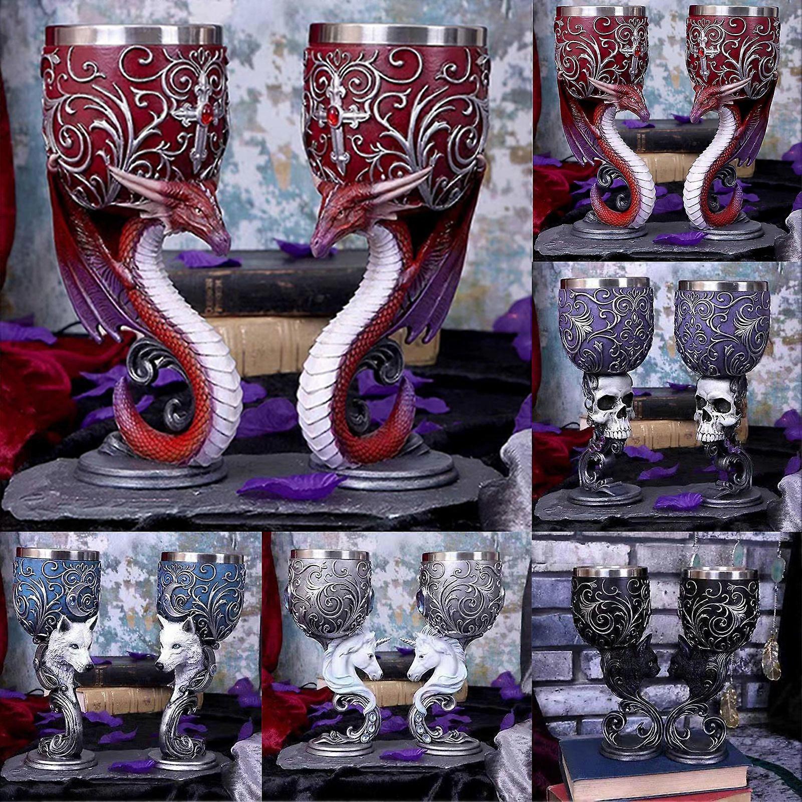 3D Dragons Goblet Reusable Retro Household Wine Mugs for House | Fruugo UK