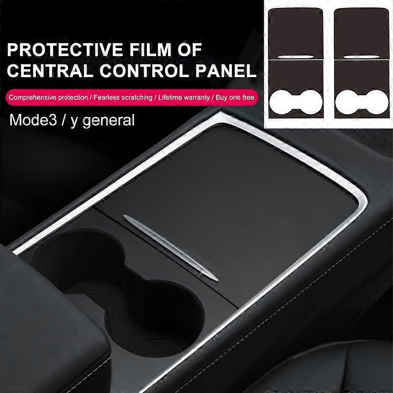 Car Central Control Panel Sticker Stylish Wood Grain Center Console ...