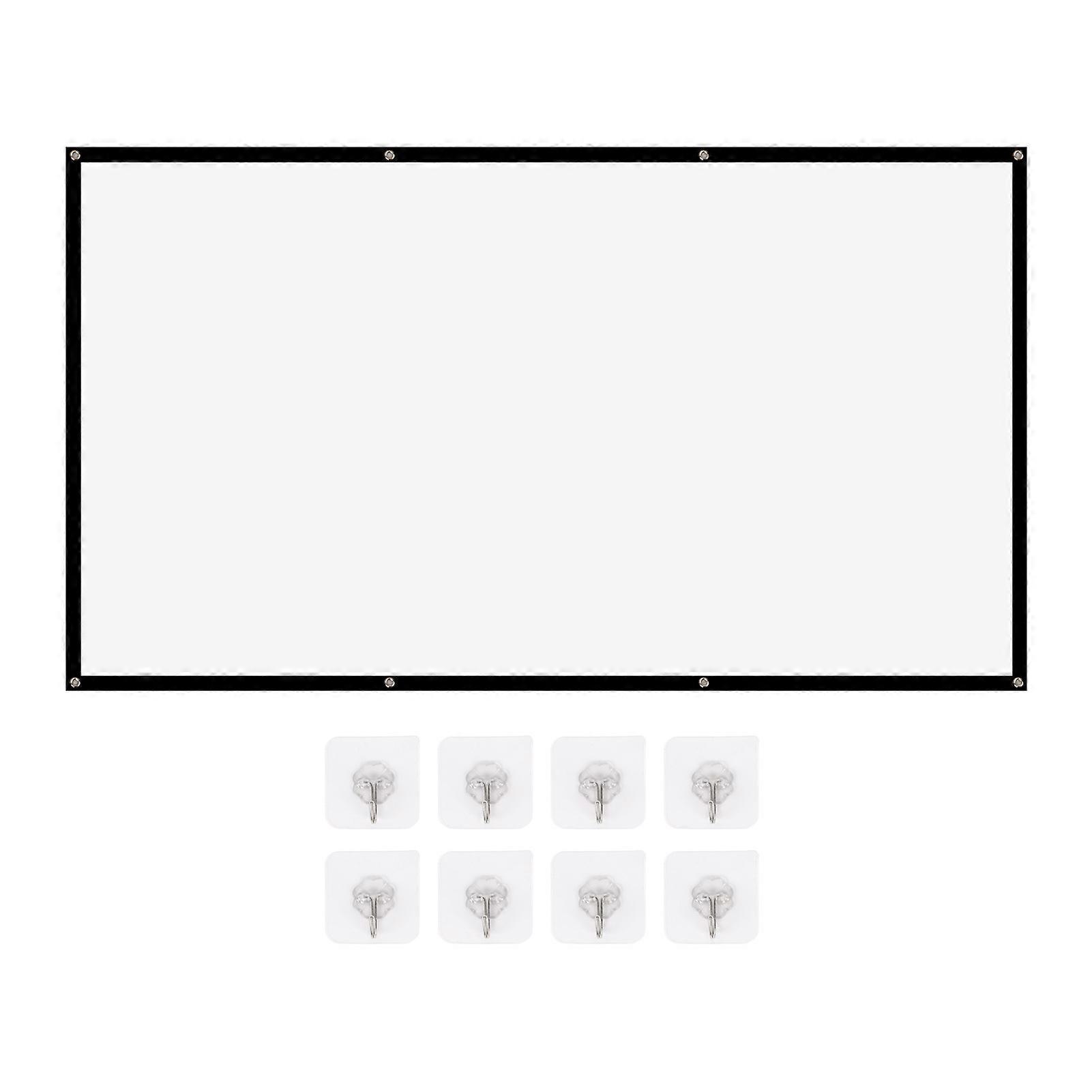 100 Inch Projector Screen Foldable Portable Soft Clear HD Projector ...