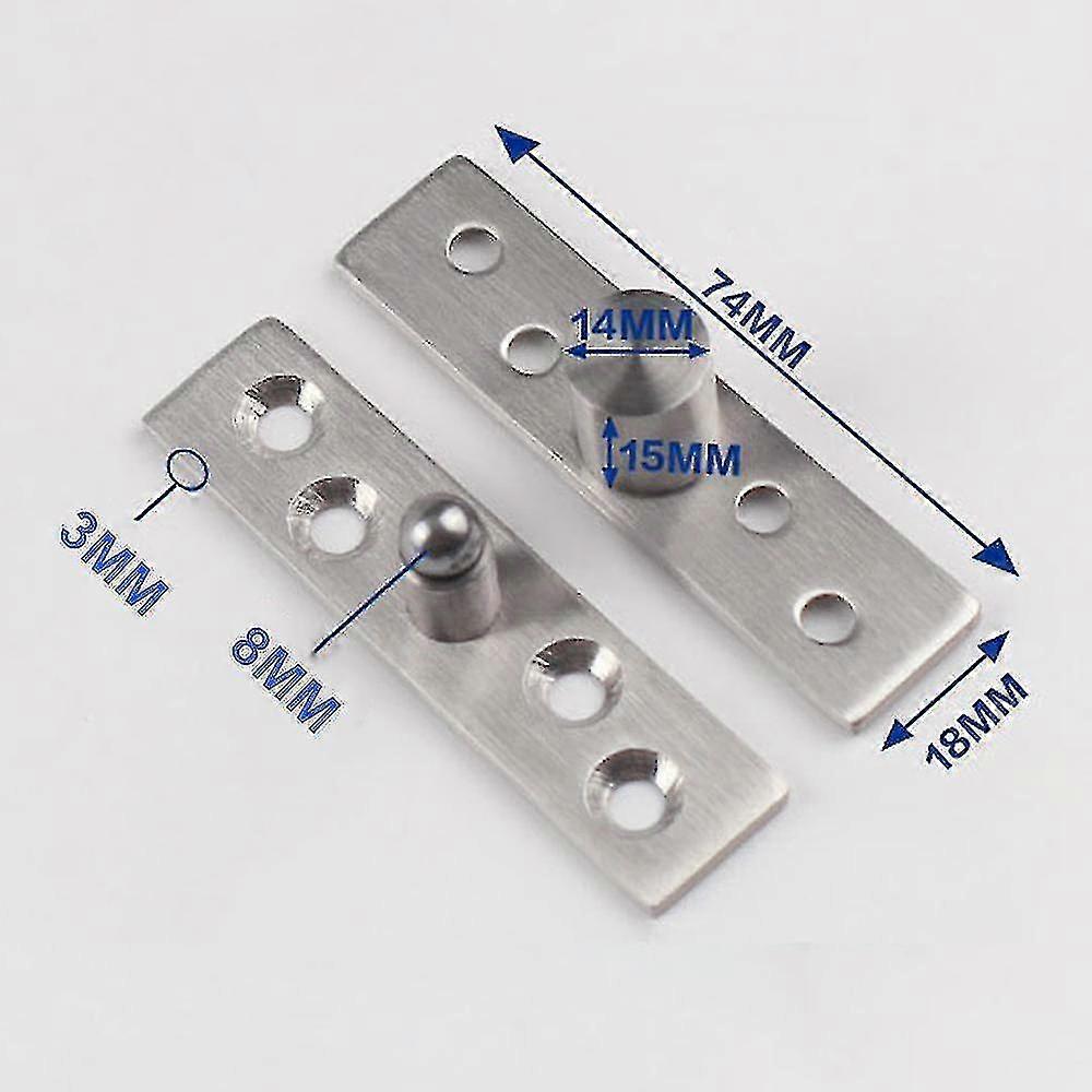 2 Pack 360 Degree Revolving Door Hinges Stainless Steel Fixed Weighted ...