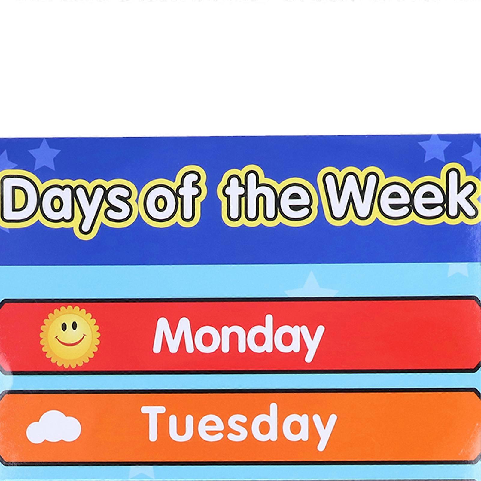 Week Poster Chart Laminated Preschool Poster Educational Toys for ...