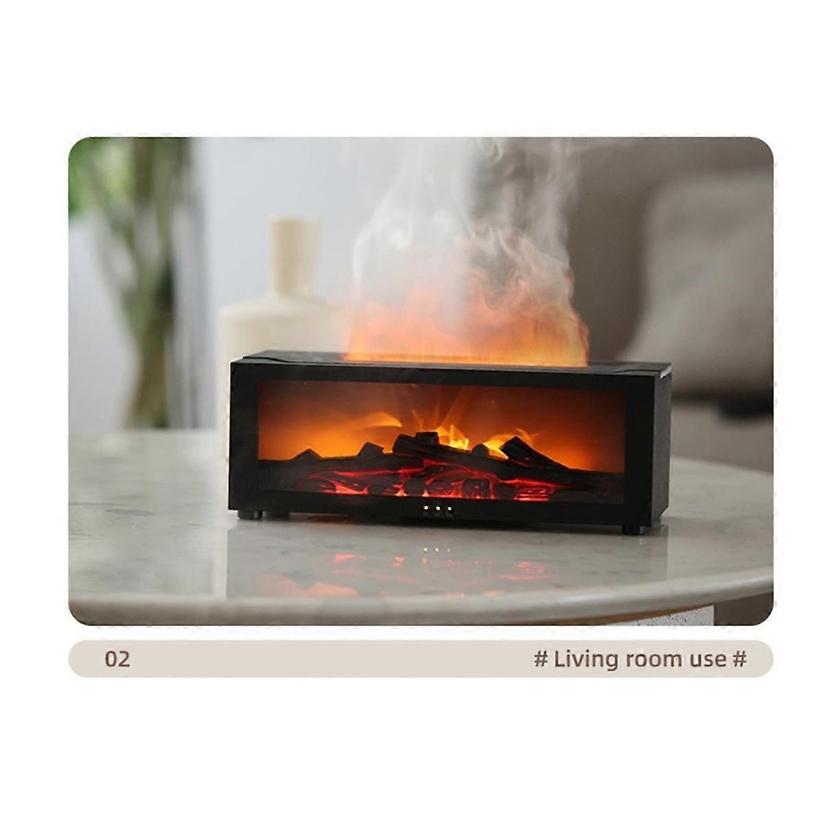 Fireplace Flame Humidifier Bedroom Lasting Fragrance Machine Simulated ...