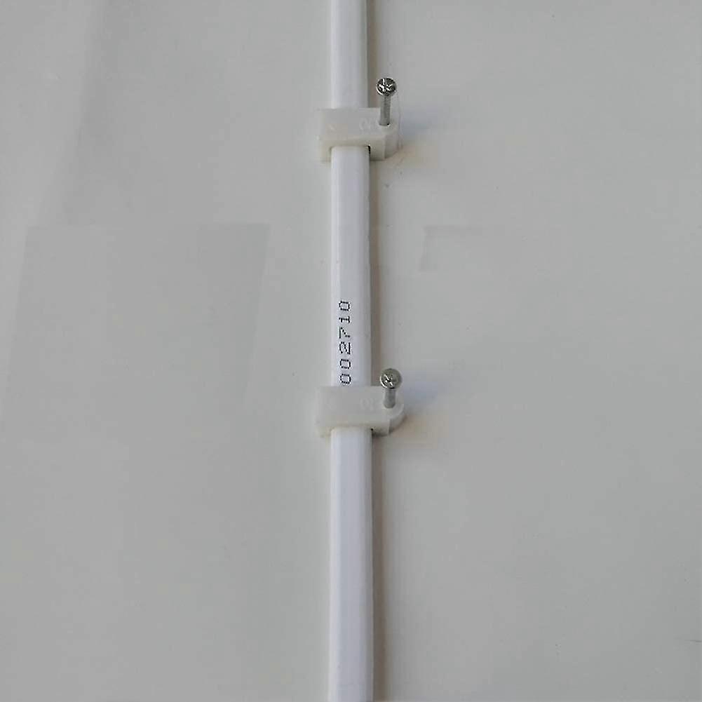 200 PCS 8mm Flat Ethernet Cable Wire Clips Single Coaxial Cable Clamps ...