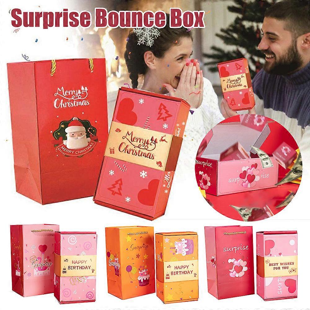 Surprise Gift Box Creative Folding Bouncing Red Envelope Gift Box, Luxury Money Bounce Gift Box ...