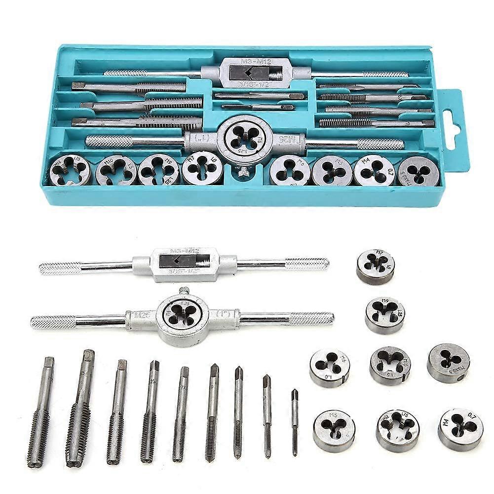 Tap and Die Set, 20 Pieces Metric Tapping Tool, Thread Screw Extractors ...