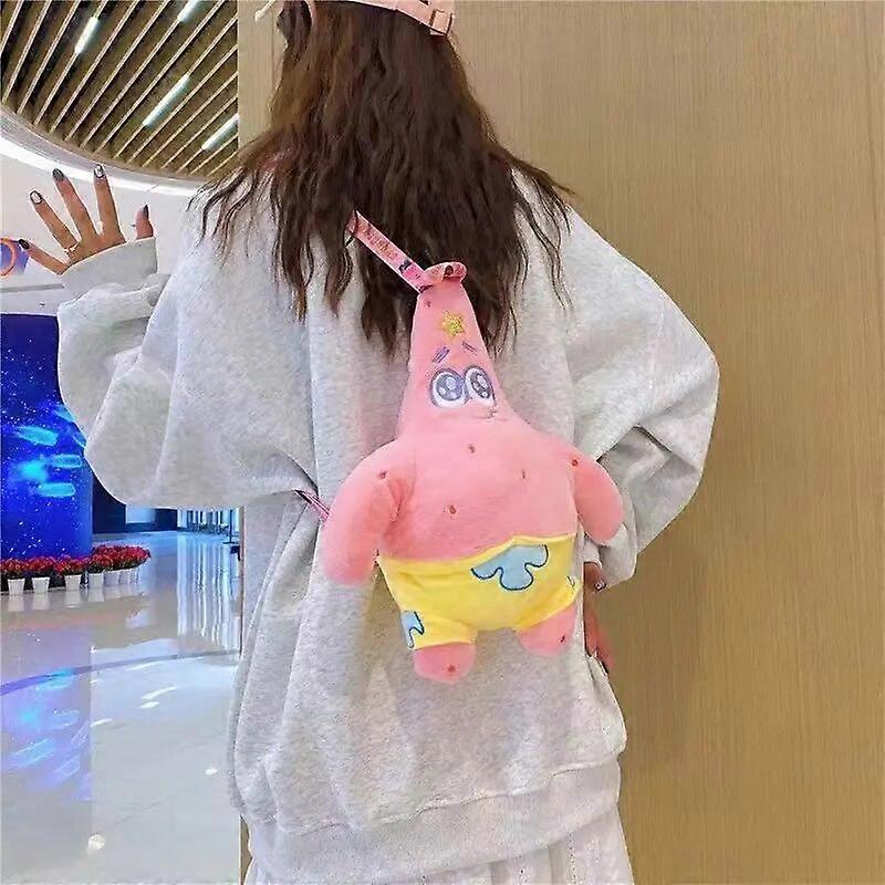 42cm Cute Patrick Star Plush Backpack Kawaii Patrick Star Stuffed Doll ...