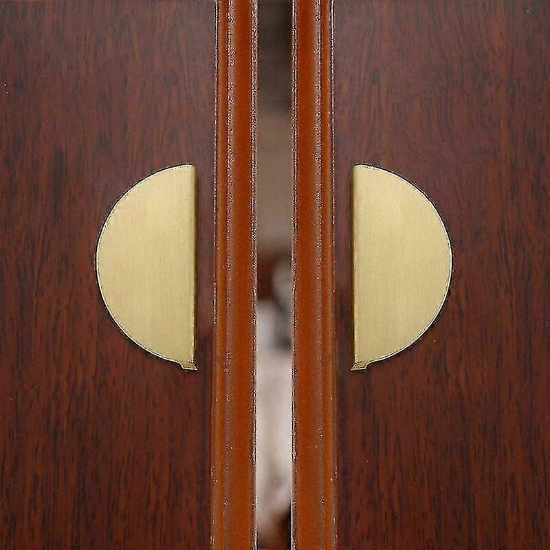 2 Pack Half Round Moon Shaped Drawer Handles Gold Brass Drawer Pulls ...