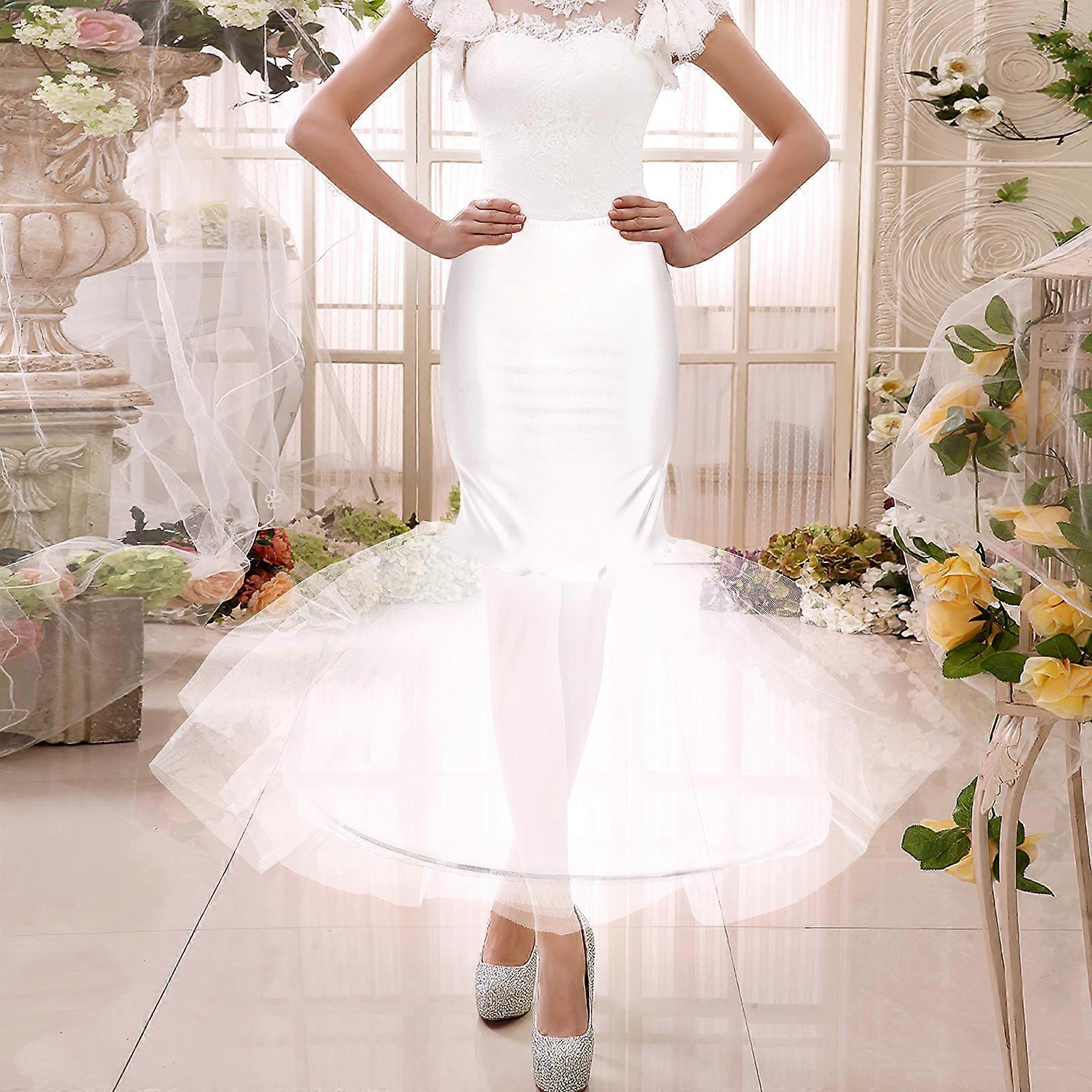 Women Mermaid Petticoat Fish Tail Underskirt Elastic Waist Crinoline ...