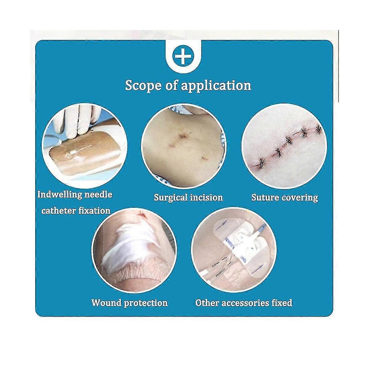 50pcs 6x7cm Medical Transparent Wound Dressing Sticker Waterproof ...