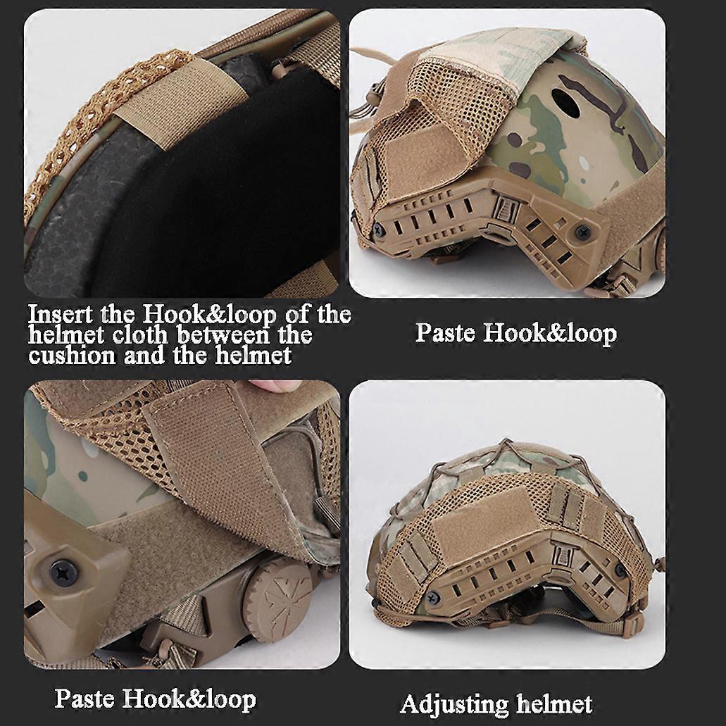 Multicam Helmet Cover Airsoft Hunting Accessories CS War Battle Helmet ...
