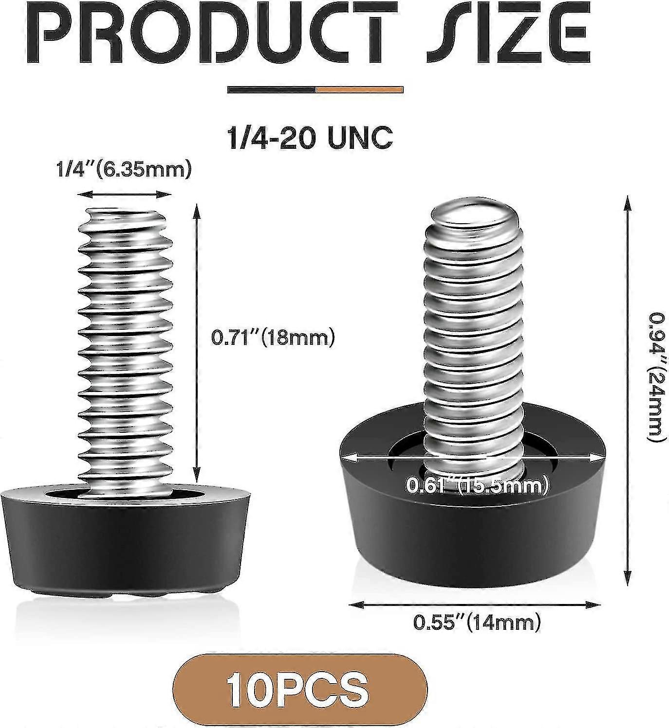 1/4-20 Unc Thread Adjustable Furniture Levelers Screw Foot Levelers ...