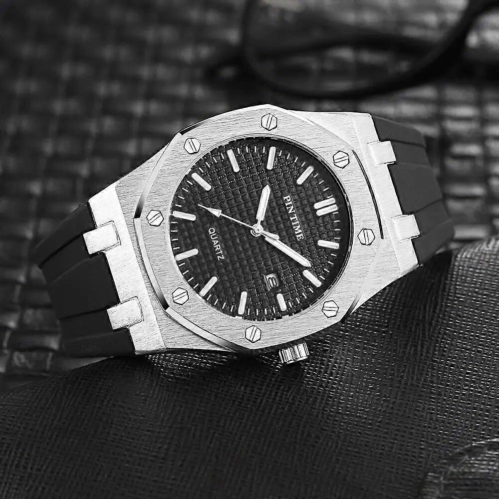 PINTIME Casual Mens Klockor Top Brand Lyx Kvarts Armbandsur Sport Gummi ...