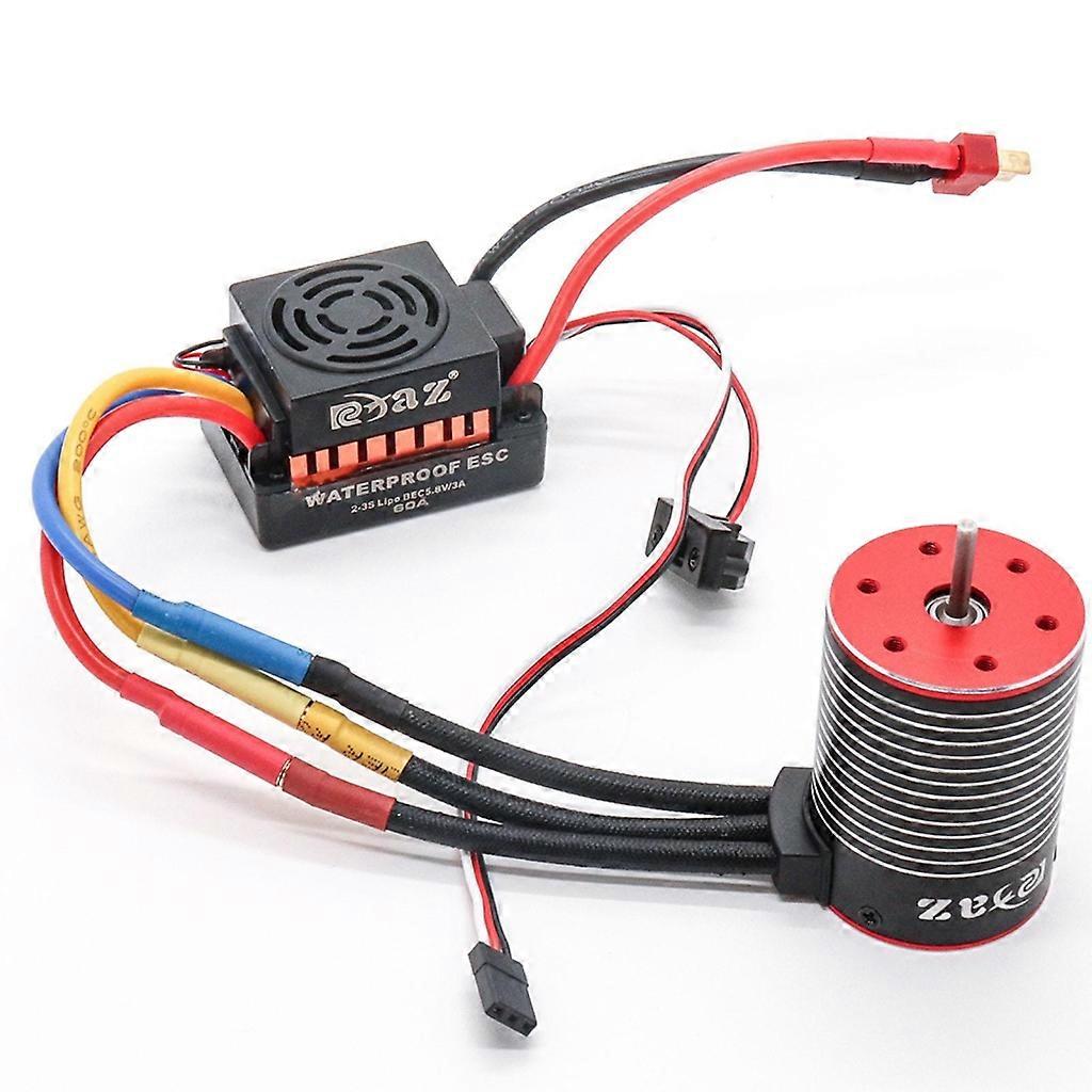 60A ESC Brushless Motor 1/10 Rc Waterproof Esc Brushless 1/10 Esc Combo ...