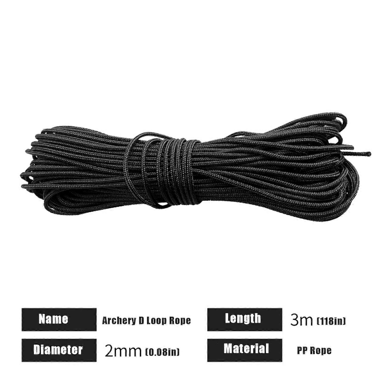 Bow D-ring Rope Nylon String Cord Safe 3m Safe Release Aid Archery ...