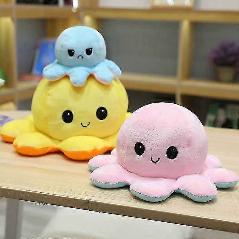 20cm 30cm 40cm Giant Reversible Octopus Stuffed Animal Reversible Happy ...
