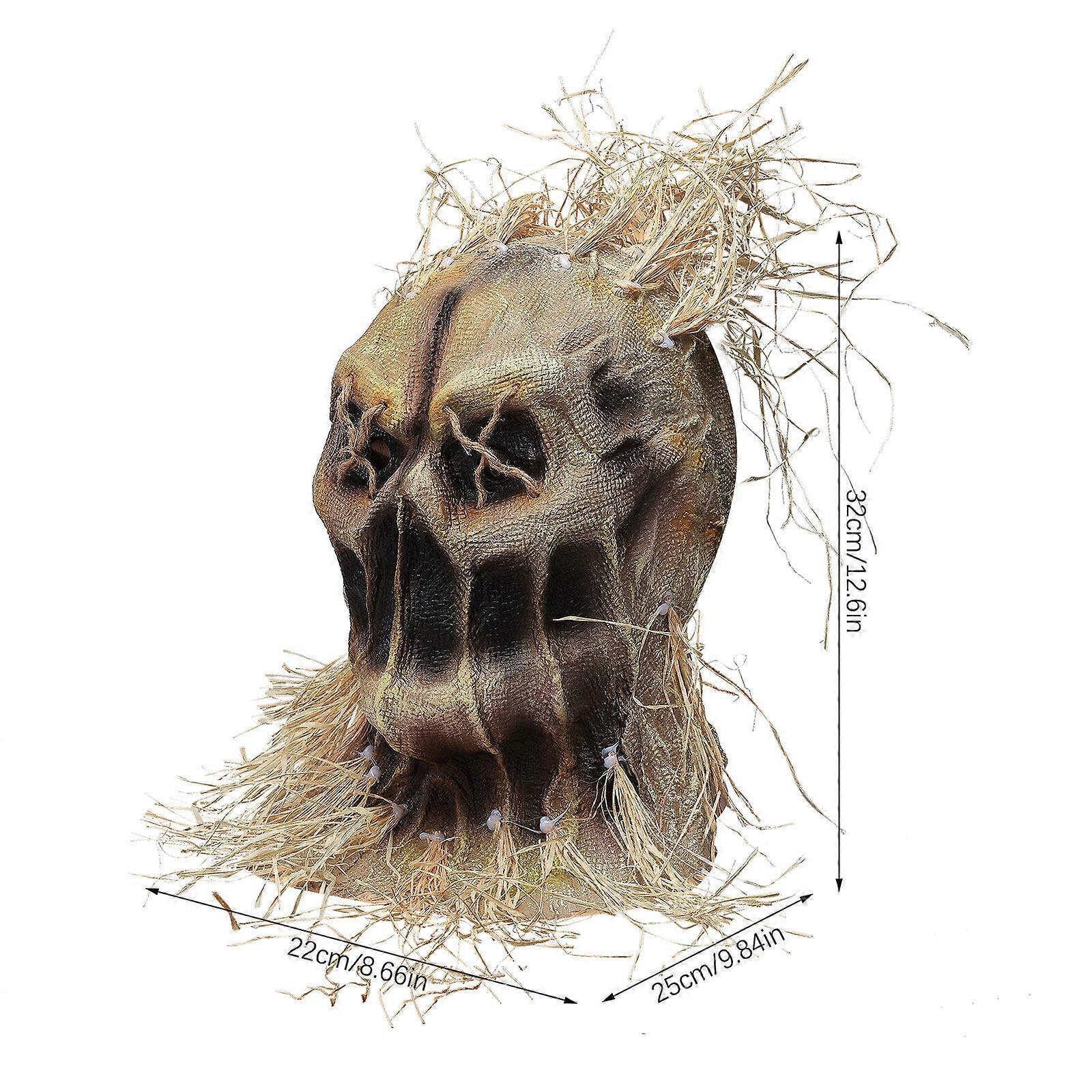 Scary Mask Head Cover Horror-themed Props Halloween Cosplay Prop Latex ...