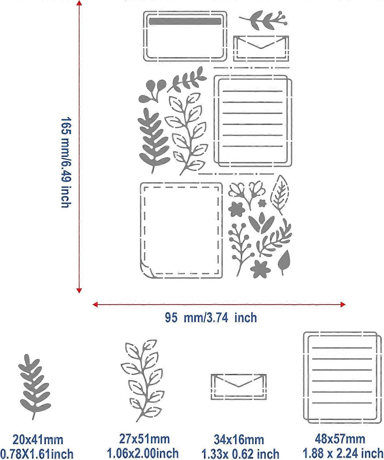 Leaf Stencils 7x4 Inch Plant Flower Label Stencils Painting Template ...