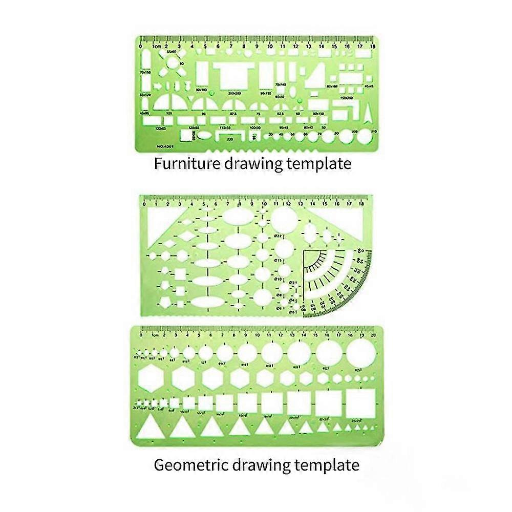 6 Pieces Drawing Templates Building Formwork Geometric Design Office ...