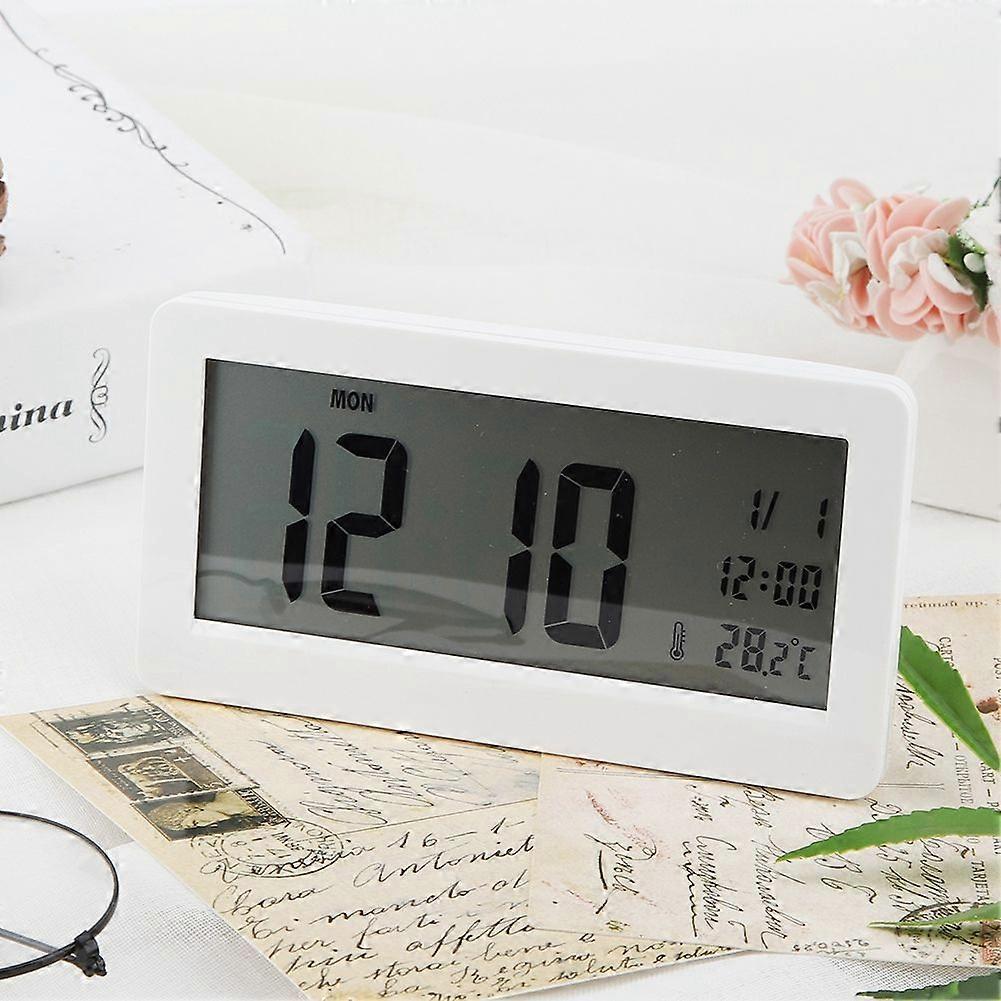 Digital Alarm Clock LCD Display Bedside Clocks with Day Date ...