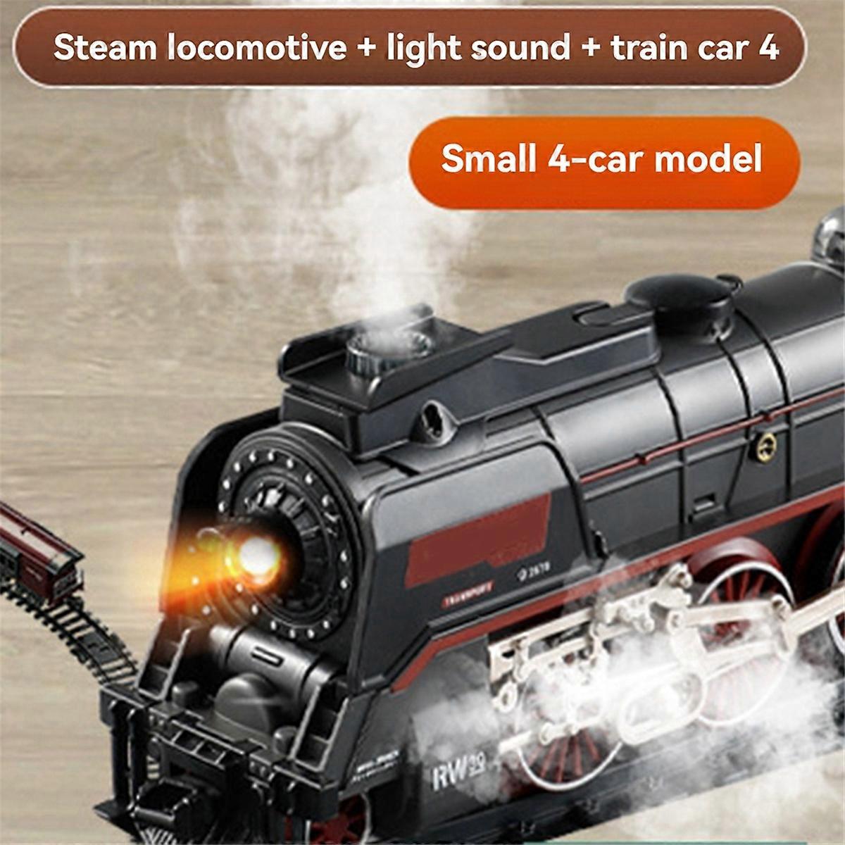 Steam Locomotive, Track, Rechargeable Electric Remote Control Train Set ...