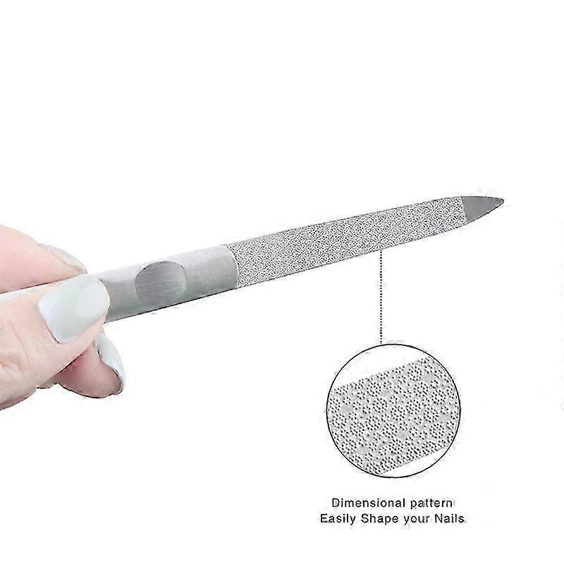 Metal Nail File Stainless Steel Professional Exfoliating Double Sides ...
