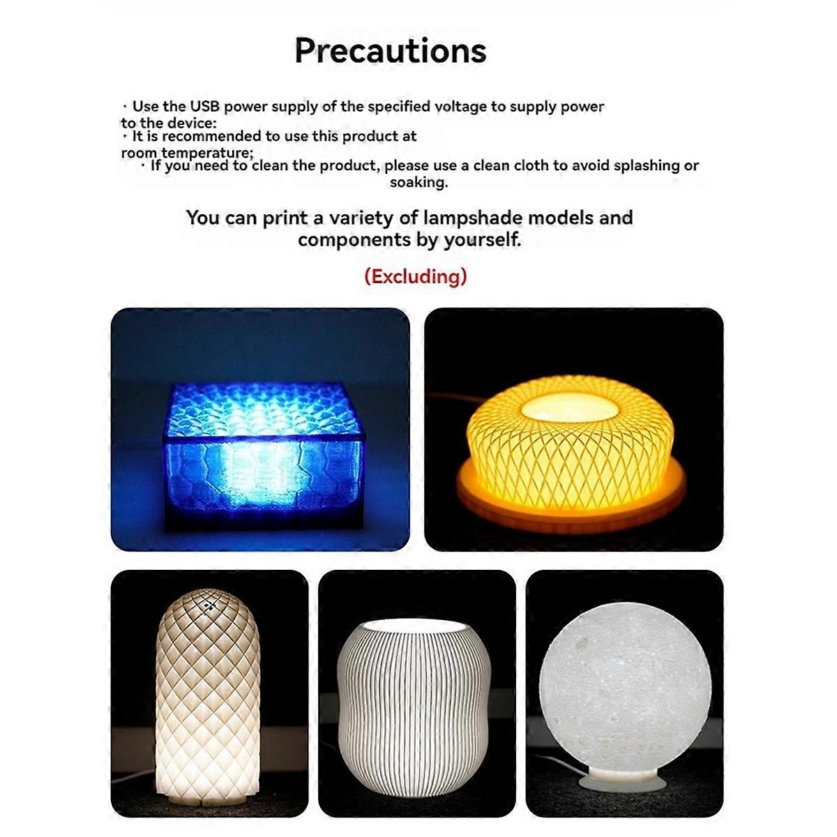 3D Printing Model LED Light LED Spotlight 5V Ultra-Thin Night Light USB ...