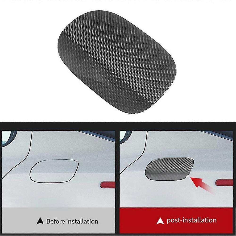 Carbon Fiber Car Fuel Tank Oil Gas Cover Trim for Kia Stinger 2018 2019 2020 2021 2022 2023 ...