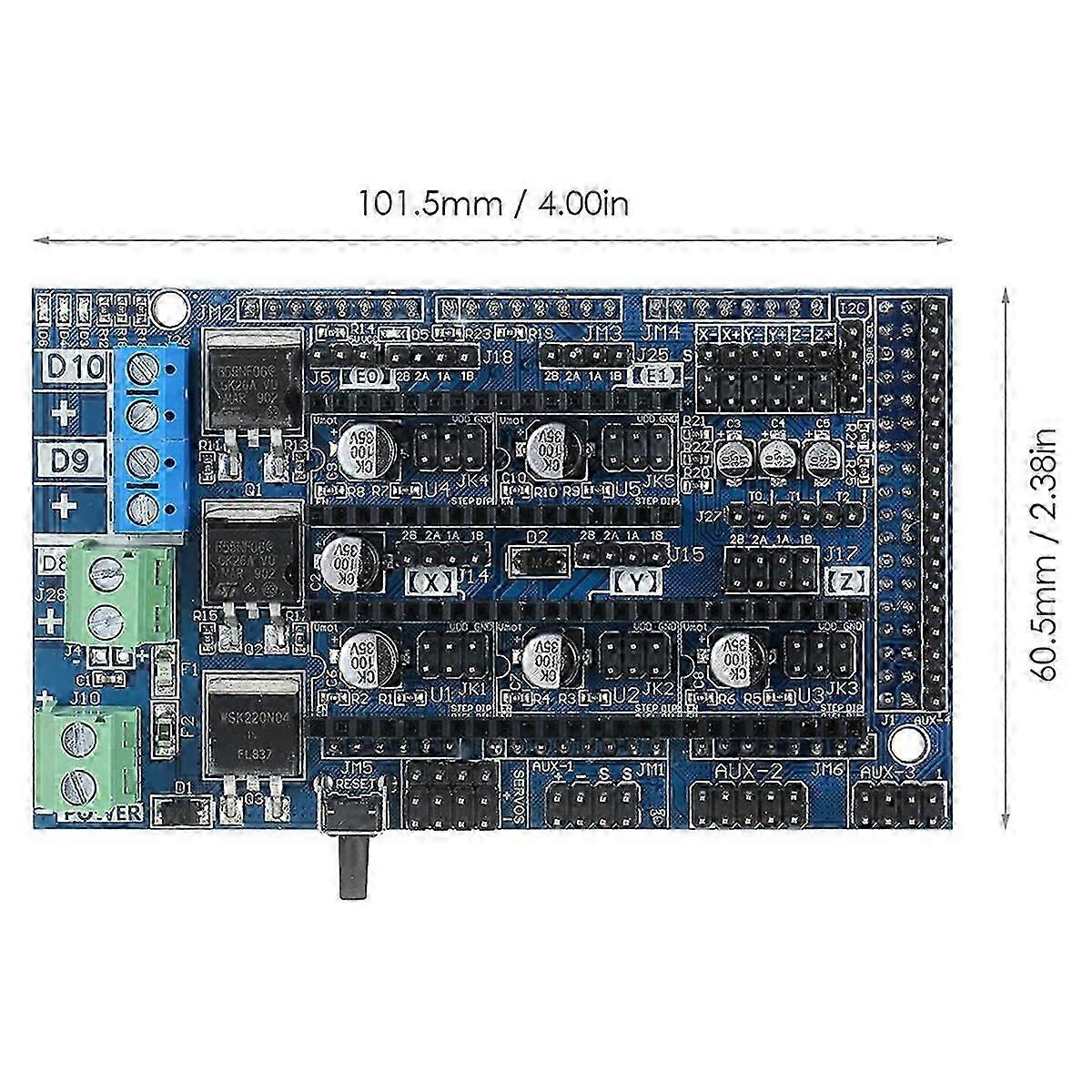 Ramps 1.6 Control Board, 3D Printer Controller, 4-Layer Control Panel Board with Heatsink ...