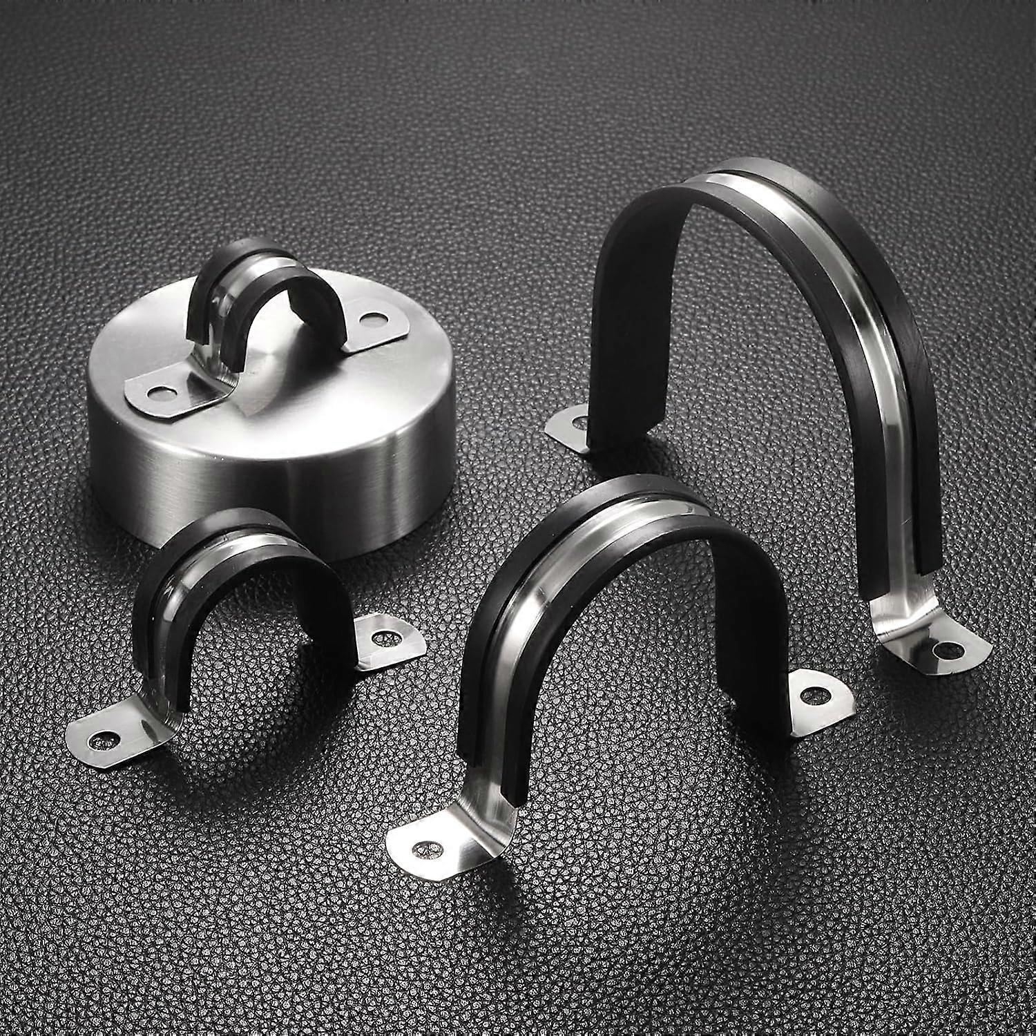 14 Pcs 130mm Stainless Steel Cable Clamp with Rubber Coating, Cushioned ...
