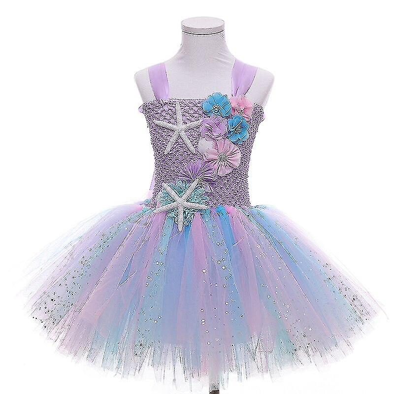 Dresses Girls Mermaid Tutu Dress Princess Birthday Party Dresses For ...