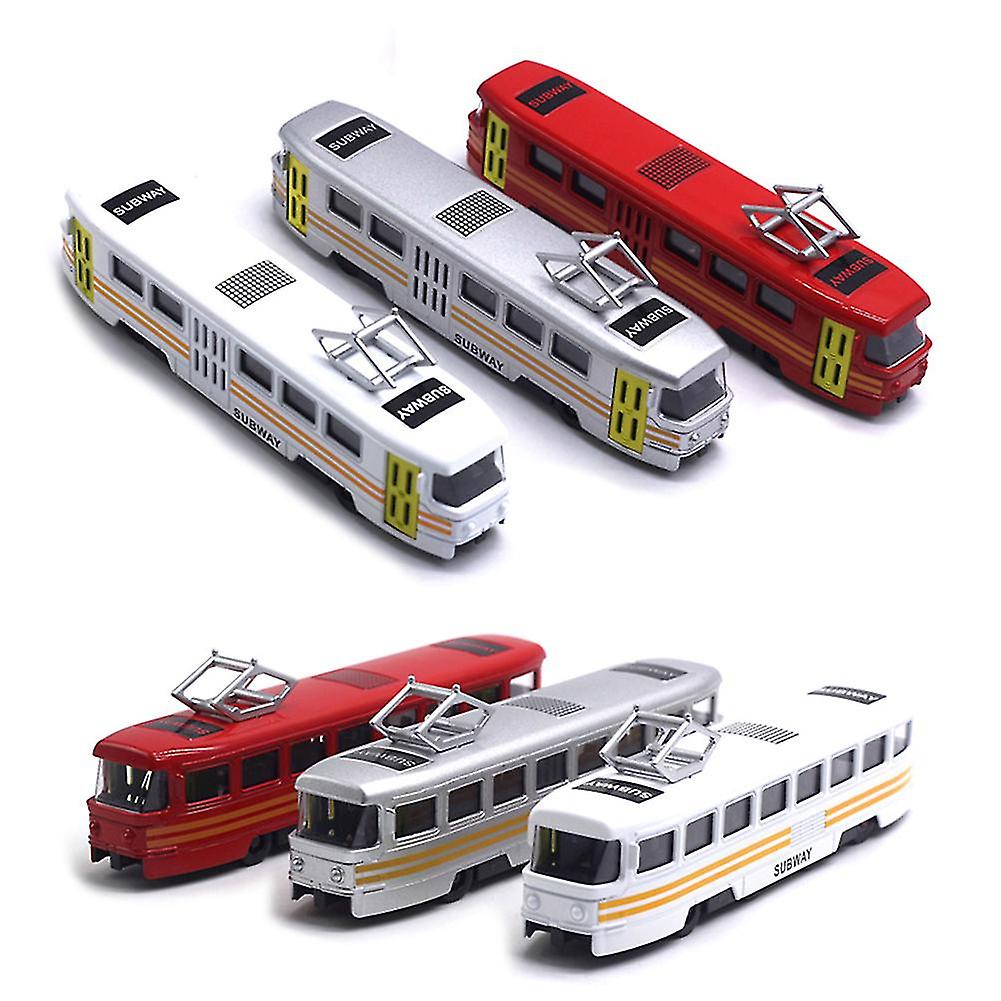 Classic Train Tram Diecast Pull Back Model With Led Music Developmental ...