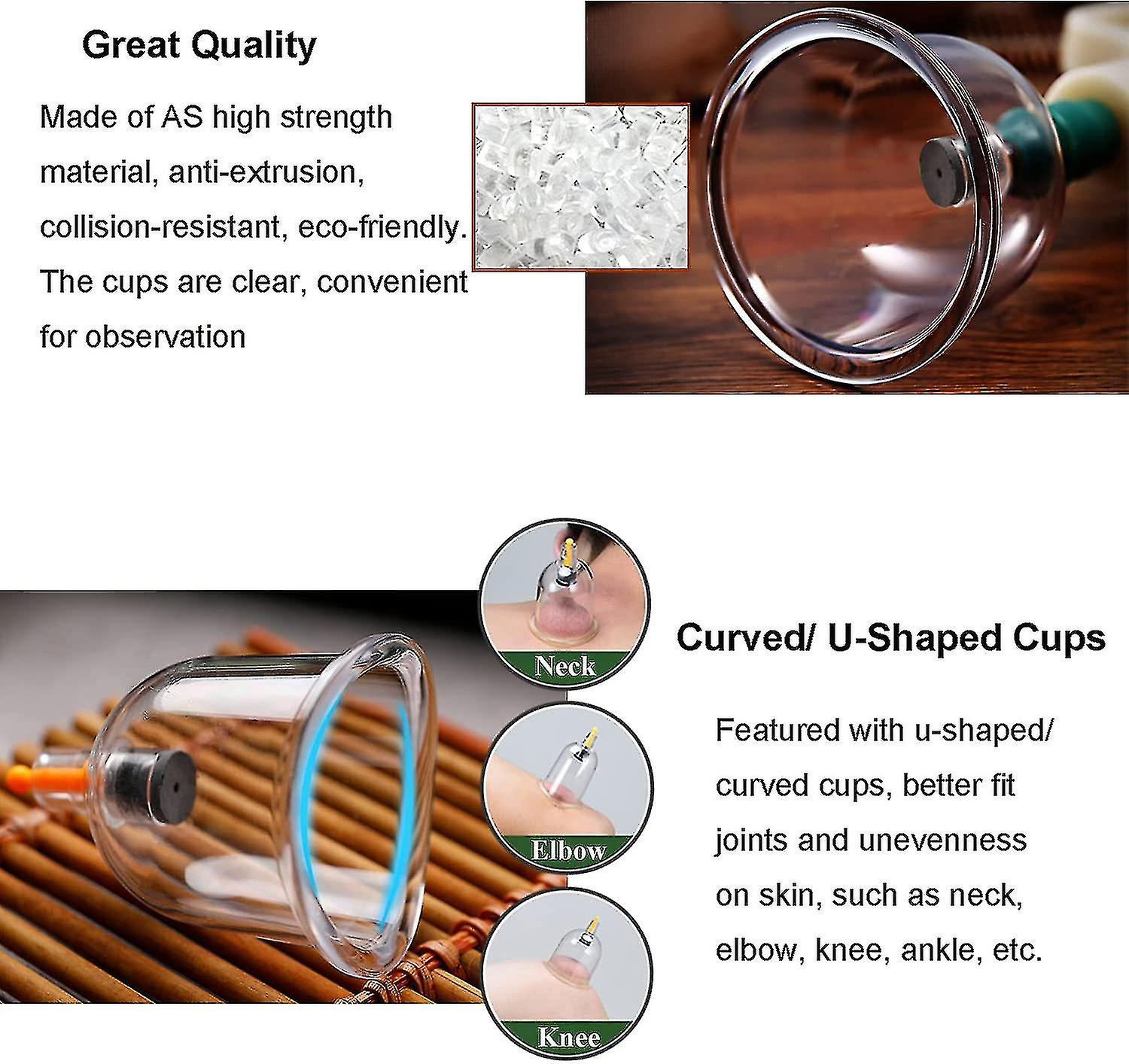 Cupping Therapy Sets,24 Cups Cupping Set With Pump Vacuum Suction Cups ...