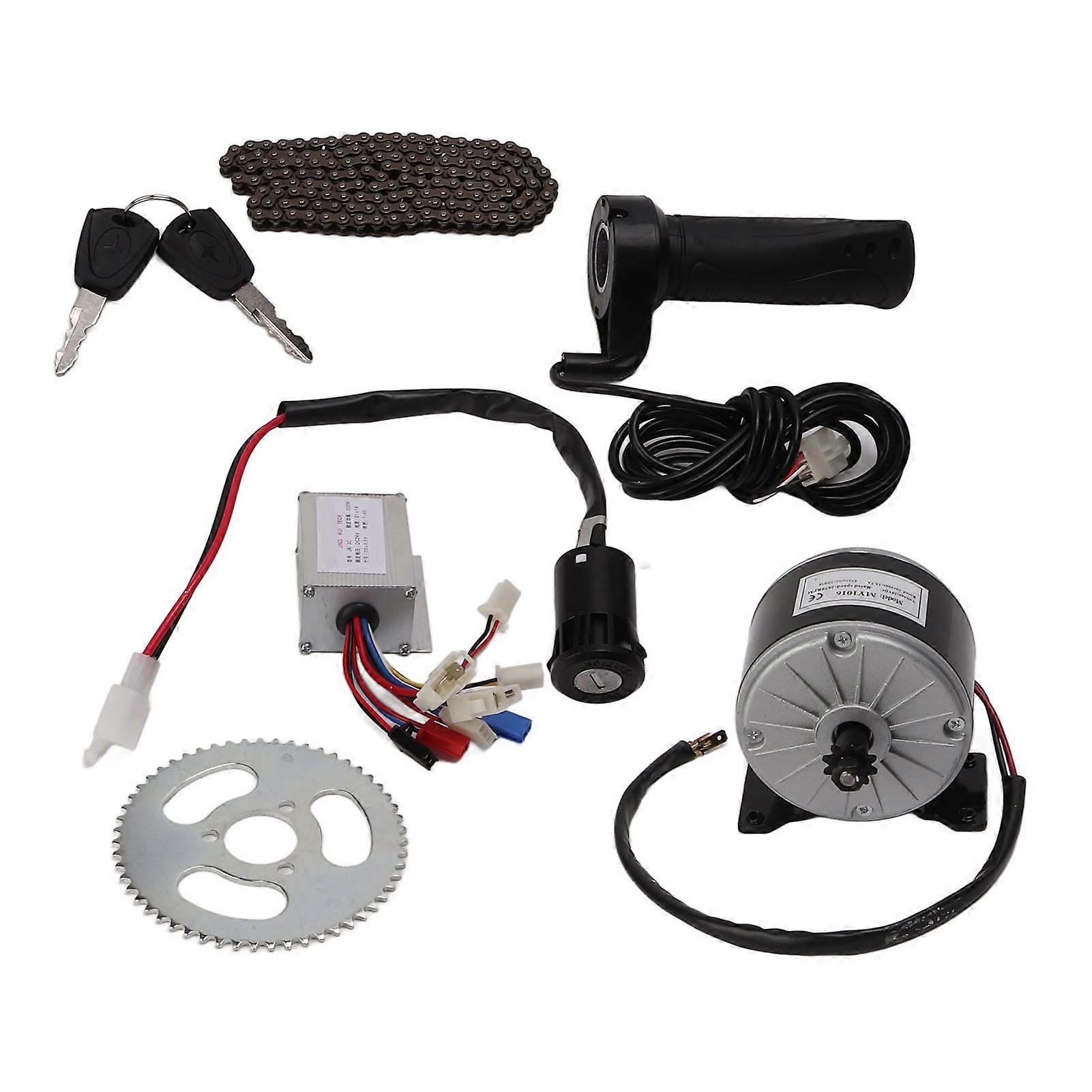 24V 250W Electric DC Motor Controller Kit With 55T Chainring 146L Chain ...