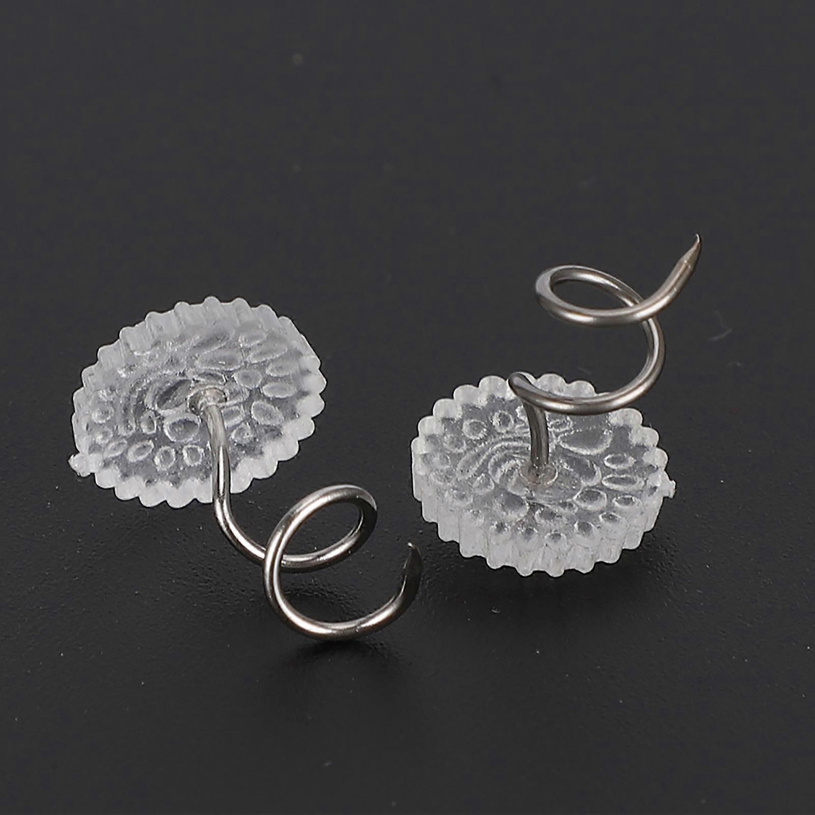 100Pcs Twisted Pin Stainless Steel Transparent ABS Anti-Skid Sofa Fixed ...