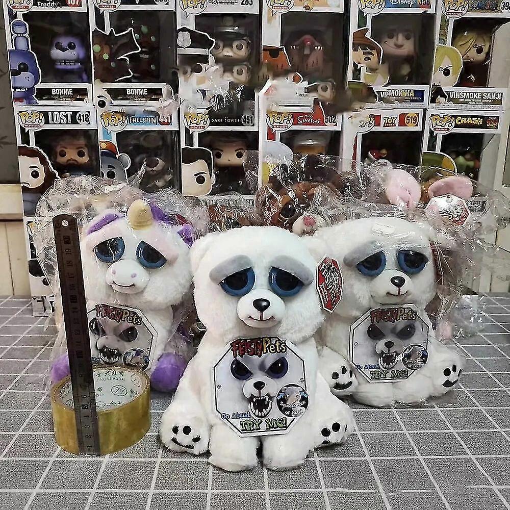 Feisty Pet Funny Face-changing Bear Soft Toys For Children Stuffed Plush Dragon Angry Animals ...