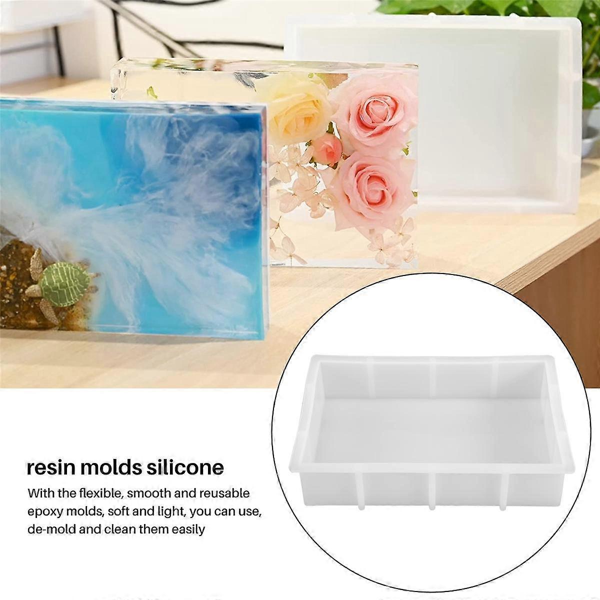 Large Resin Molds, Rectangle Silicone Molds for Resin Casting, Epoxy ...