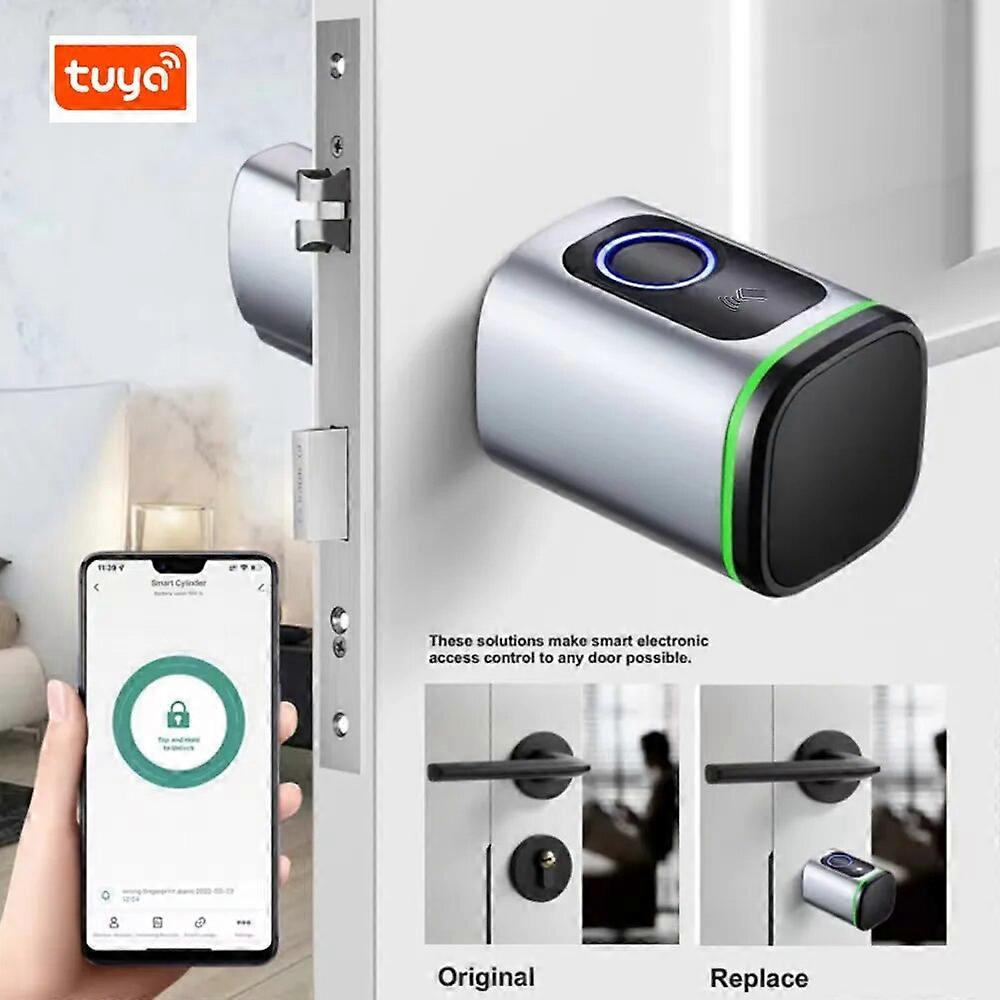 Bluetooth Ttlock App Biometric Fingerprint RFID Card Euro Cylinder Lock ...