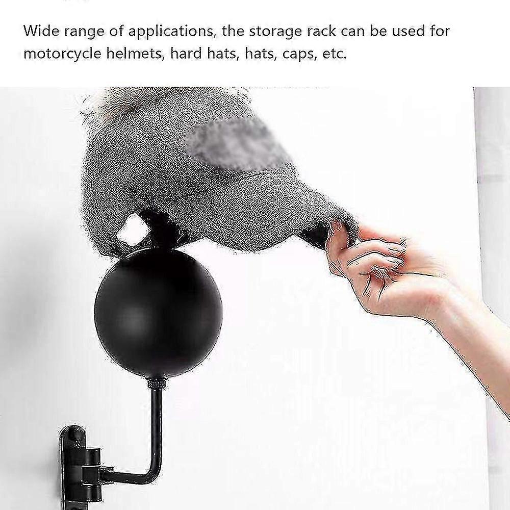 Motorcycle Helmet Holder Metal Hat Storage Rack Wall-Mount Helmet ...