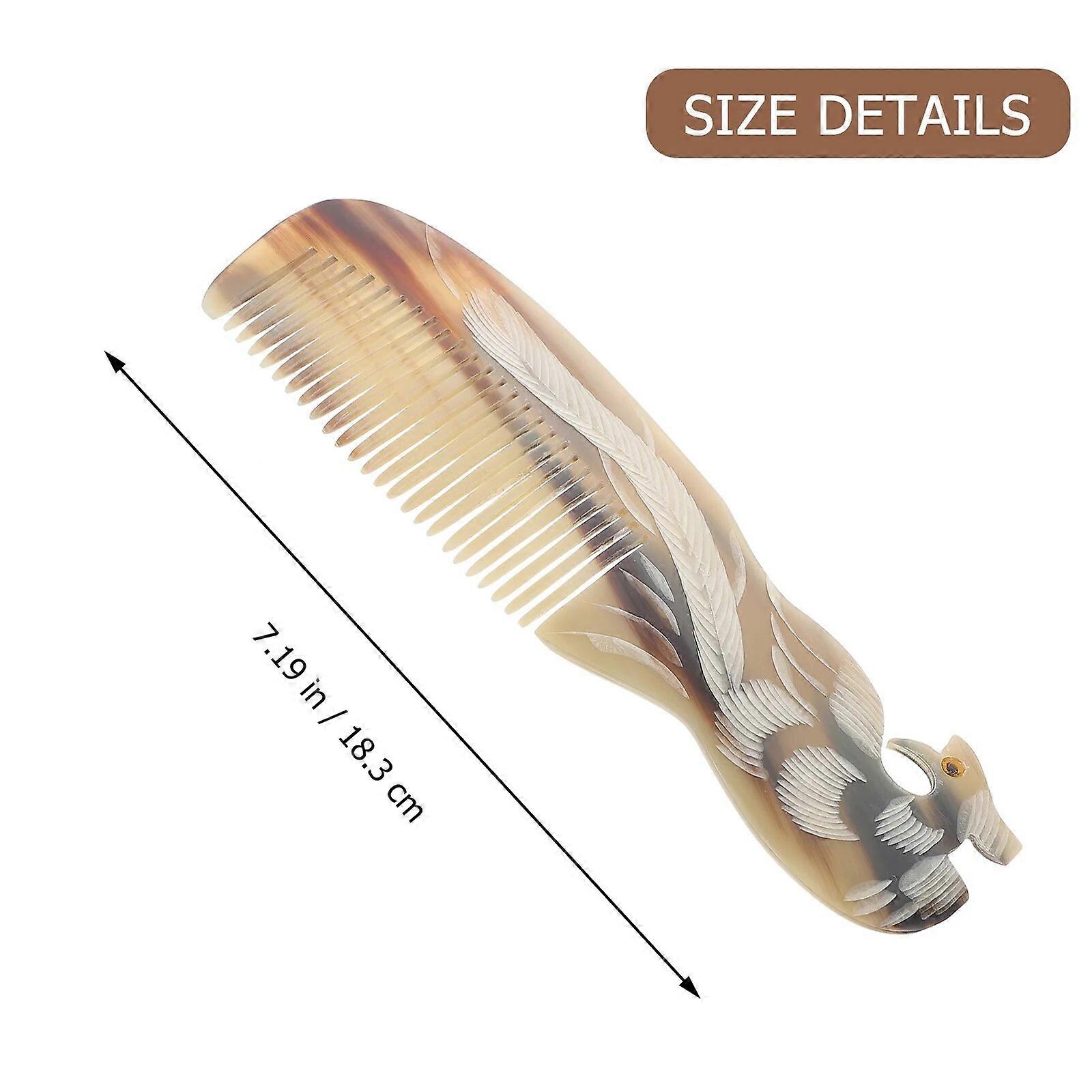 Comb Horn Hair Beard Ox Tooth Combs Natural Pocket Bone Women Scalp ...