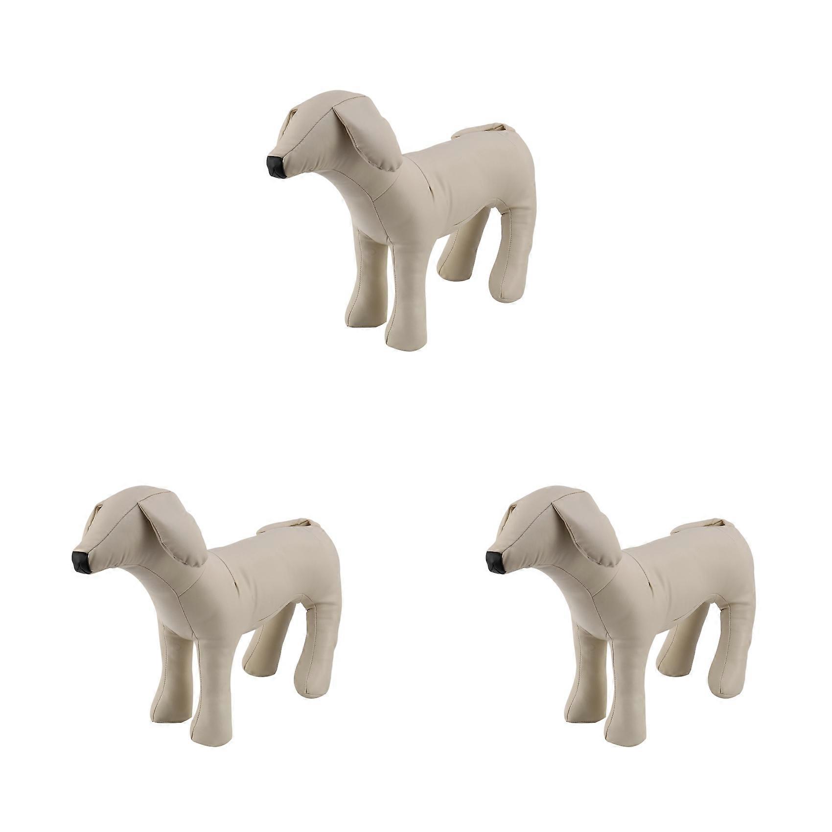 3X Leather Dog Mannequins Standing Position Dog Models Toys Pet Animal ...