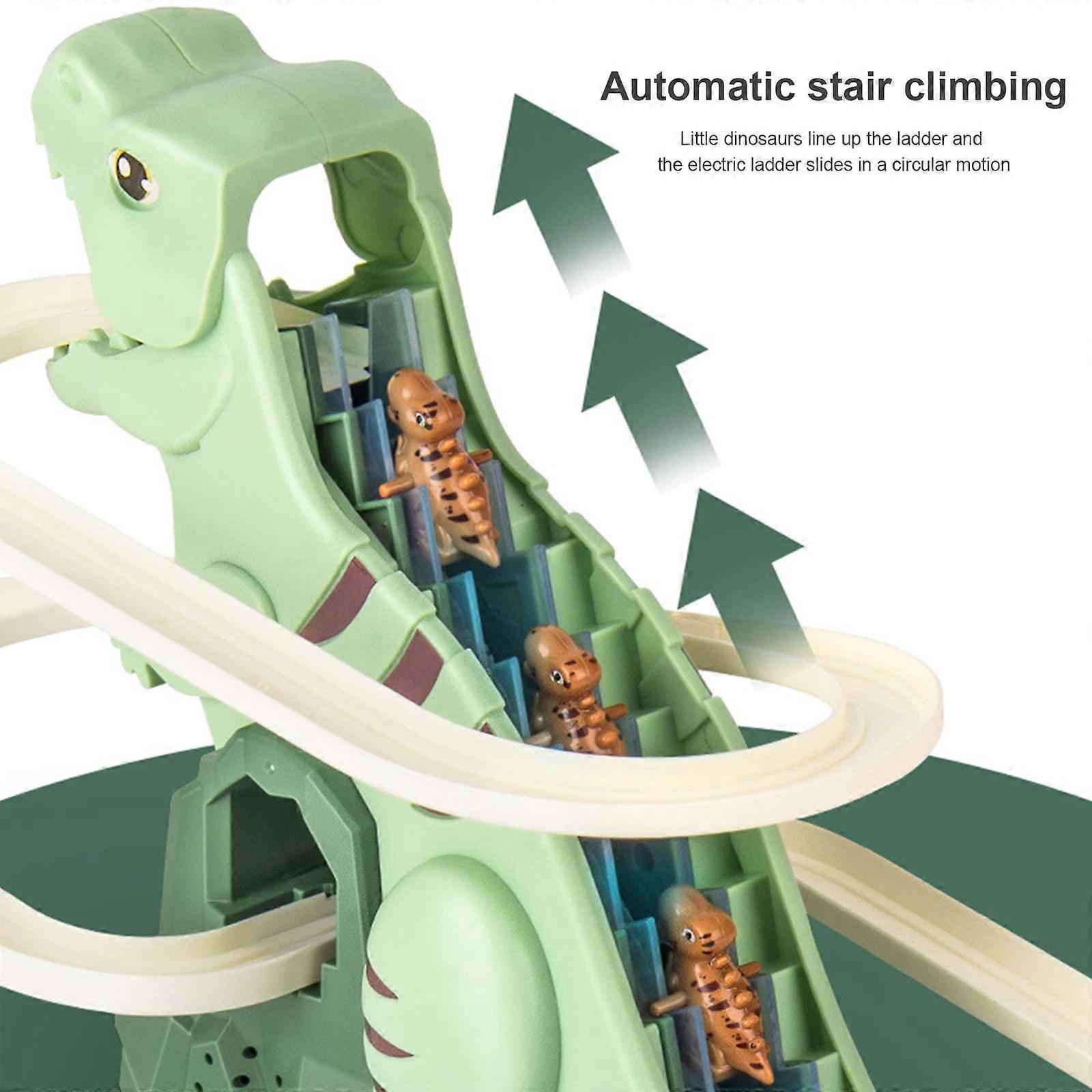 Kids Dinosaur Slide Toy, Dinosaur Stair Climbing Toy, Dinosaur Roller ...