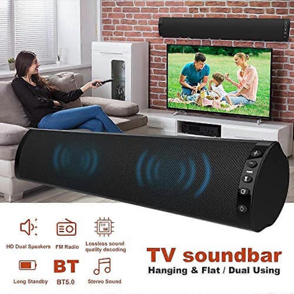 TV Sound Bar Speaker with Wired Digital Optical Audio RCA AUX USB TF ...