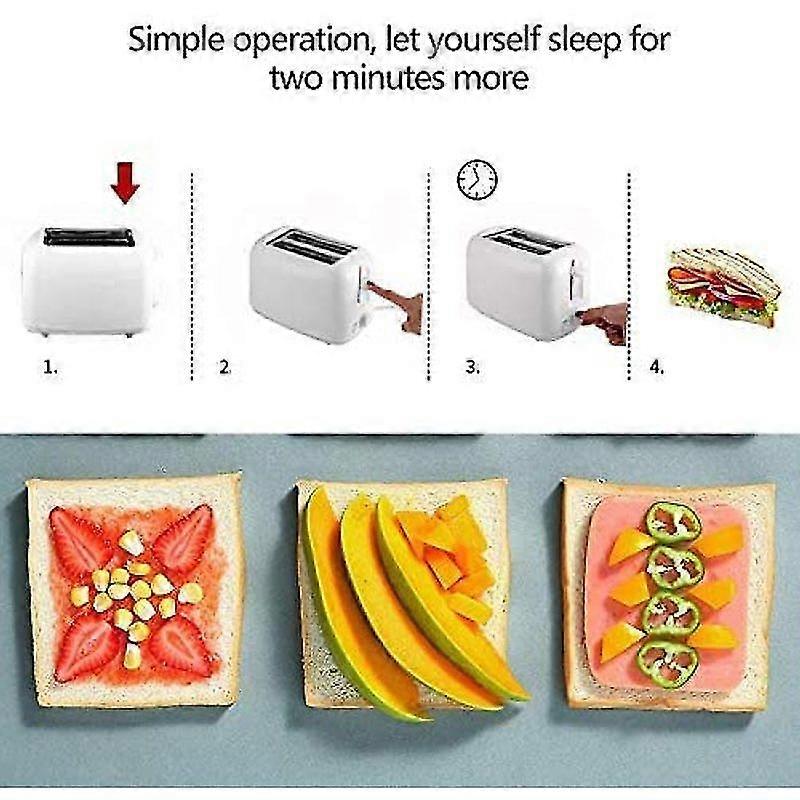 2 Slice Toaster Portable Household 800w With 7 Temperature Settings ...