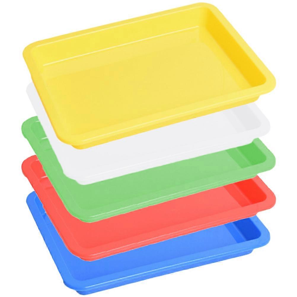5 Pcs Craft Kids Accessories Tools Tray Sand Tray Fruits Tray Plastic ...