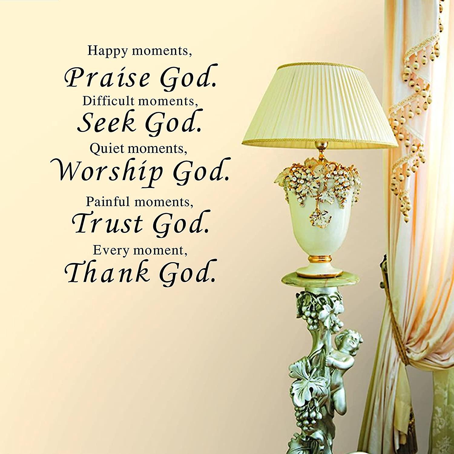 Sxbd Wall Vinyl Decal Quote Sign Christian Praise God Diy Art Sticker ...