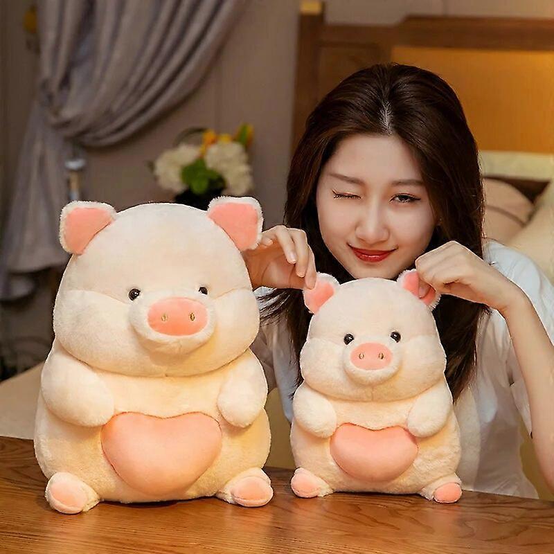 25-45cm Kwaii Pink Piggy Plush Doll Lovely Sitting Cartoon Stuffed Pig ...