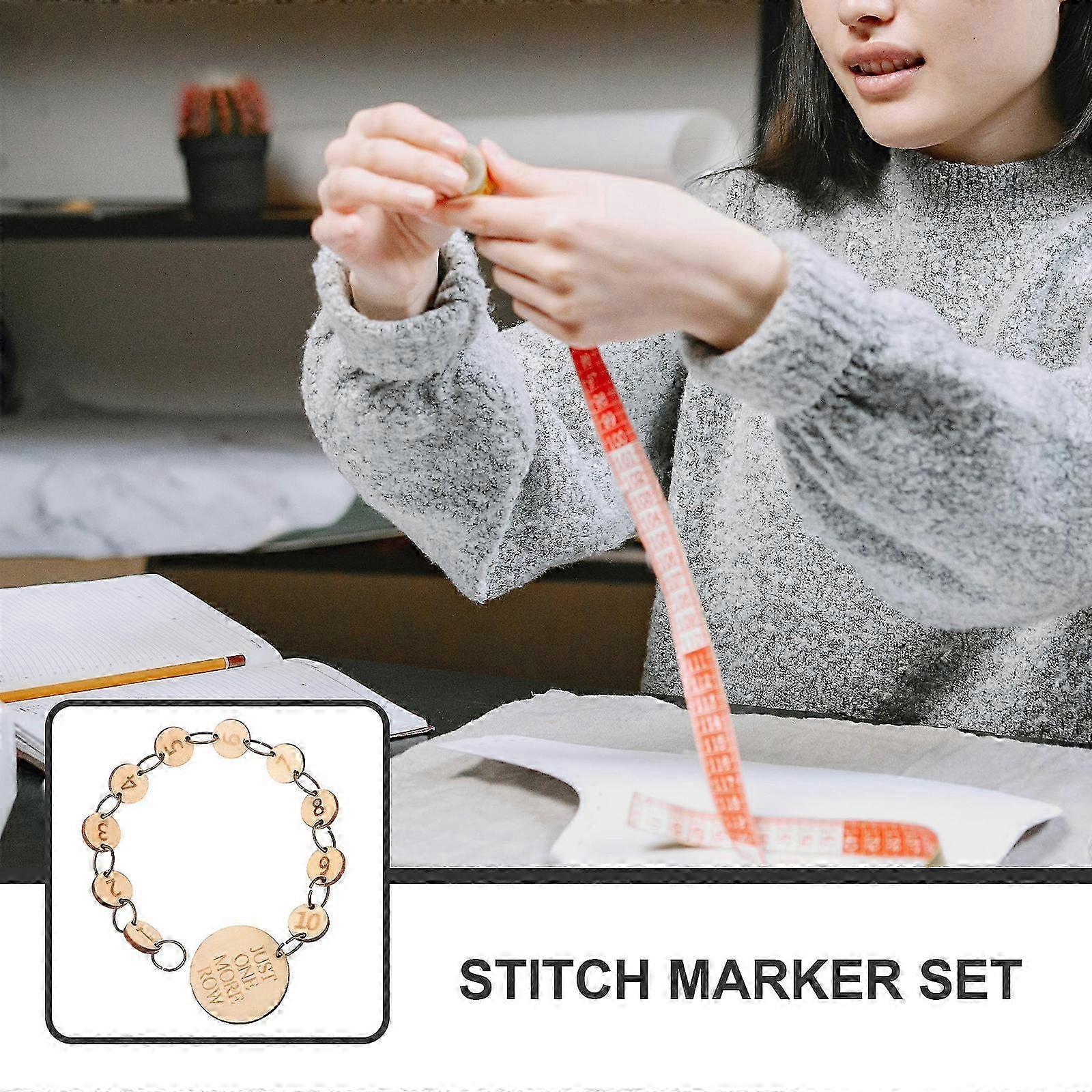 Wood Knitting Marker Circular Knit Stitch Marker Handmade Wood Stitch ...
