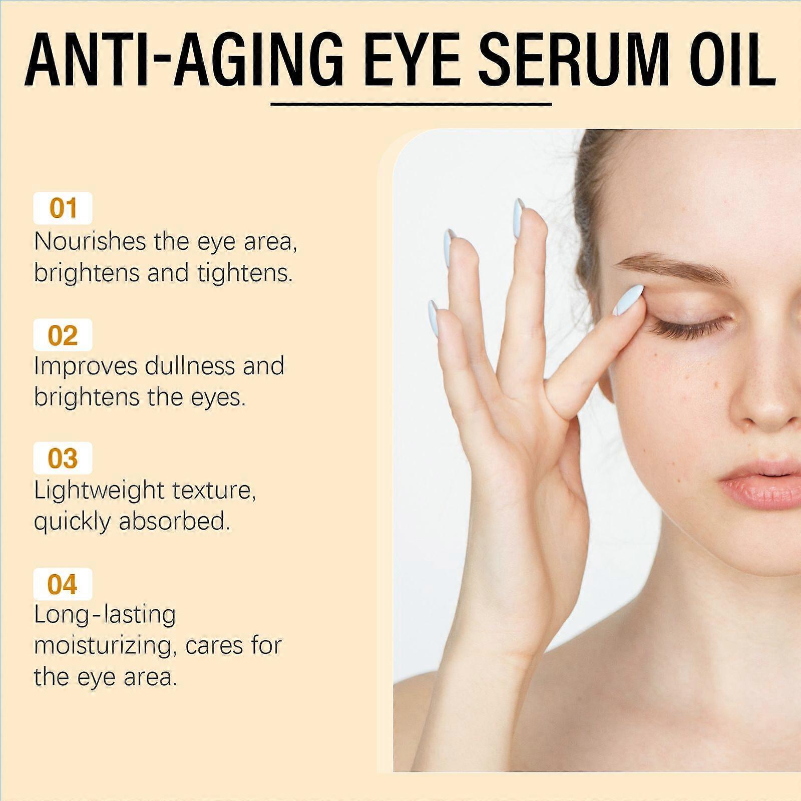 Anti-Aging Eye Serum Oil for Eye Bags & Dark Circle, VC Eye Essence Oil ...