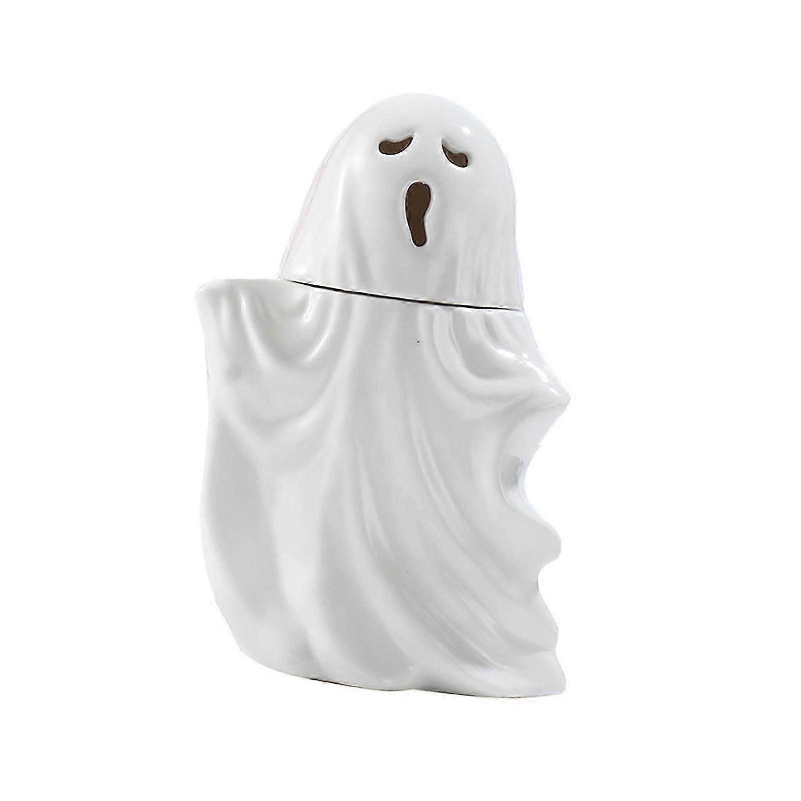 2025 Halloween Ghost Coffee Mug Pottery Coffee Cup with Lid C Shape ...